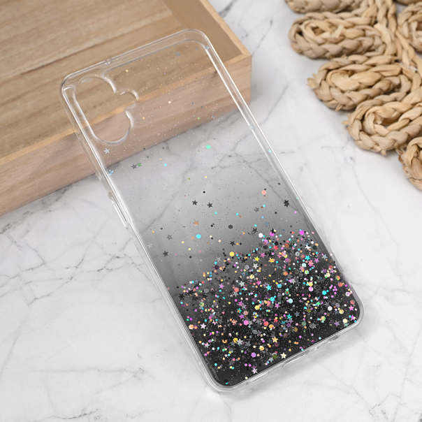 Maska za Samsung Galaxy A06 5G Silikonska Glitter crna