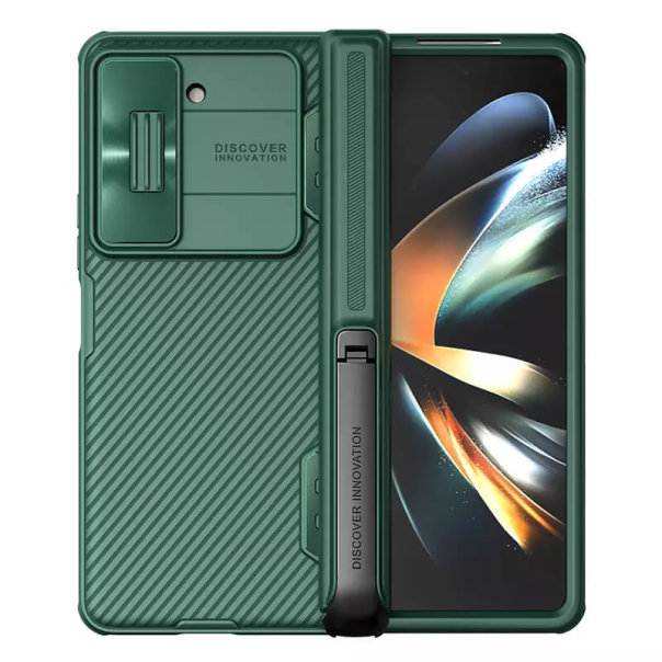 Maska za Samsung Galaxy Z Fold 5 (with stand) Nillkin CamShield Fold zelena