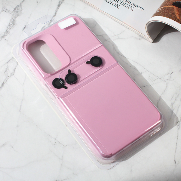 Maska za Samsung Galaxy A24 4G Colorful and Camera glass roze
