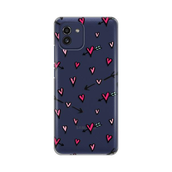 Torbica Silikonska Print Skin za Samsung A035G Galaxy A03 Hearts Pattern