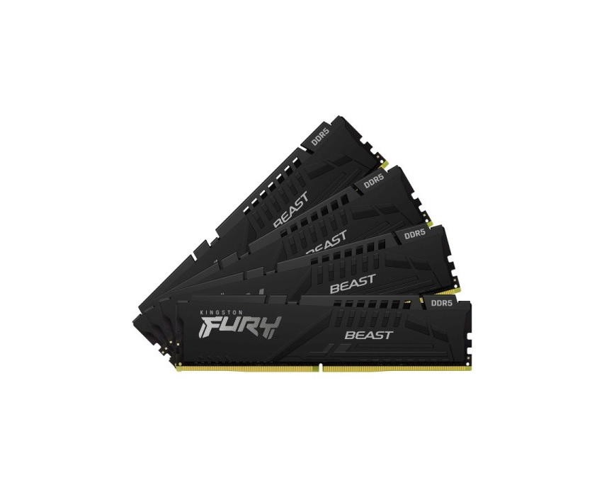 RAM DIMM DDR5 128GB (4x32) 5600MHz Kingston Fury Beast KF556C40BBK4-128