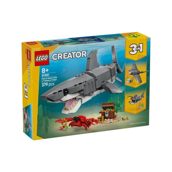 LEGO 31381 Strašna ajkula i kovčeg s blagom