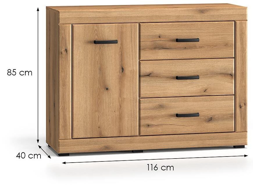 Dora 05 komoda , 40x116x85 cm hrast