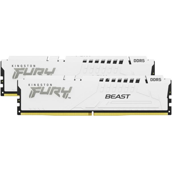 RAM DIMM DDR5 32GB (2x16GB) 5200MHz Kingston Fury Beast White KF552C40BWK2-32