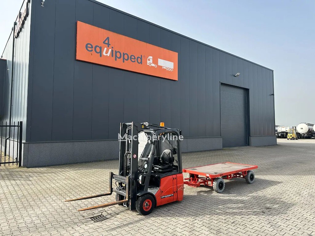 Linde E12-01 / SIDE SHIFT / DUPLEX + 2016 MAFI double steered draw bar električni viljuškar