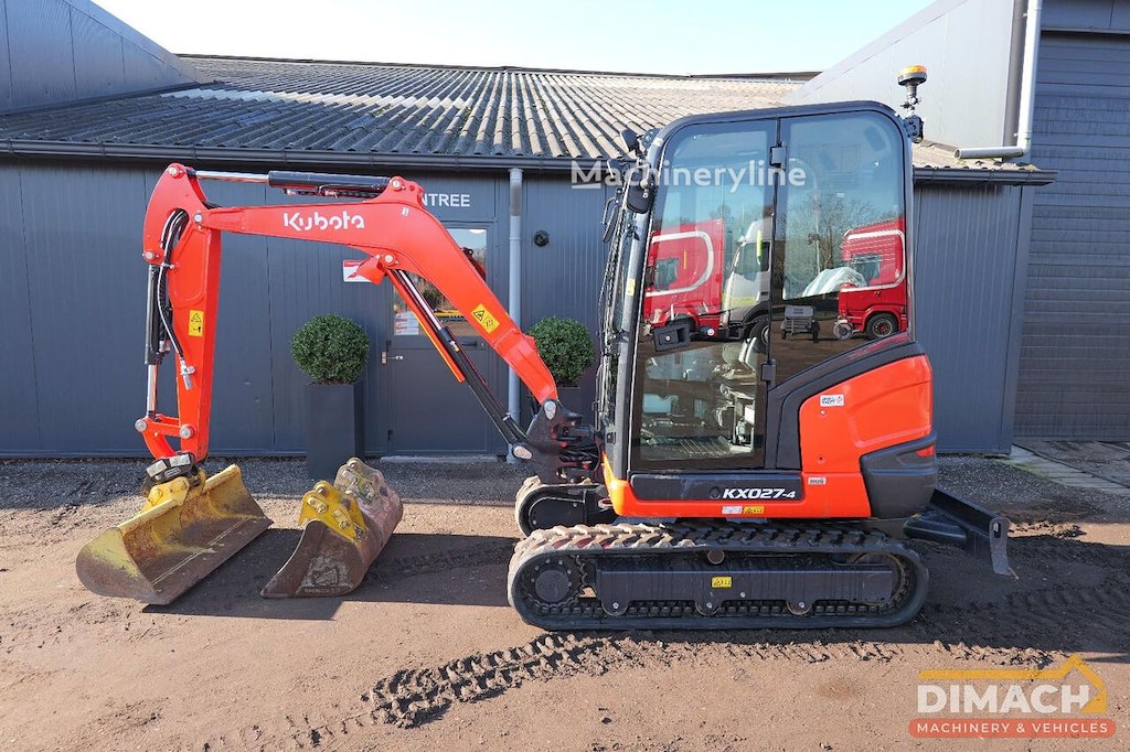 Kubota KX027-4 3 bucket quick coupler, 160 hours! - Kubota 4-cylinder - mini bager