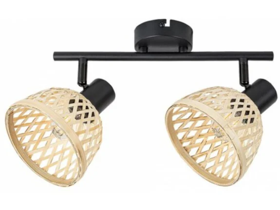 Rabalux Spot rasveta Rattan E14 2x MAX 15W mat crno (3134)