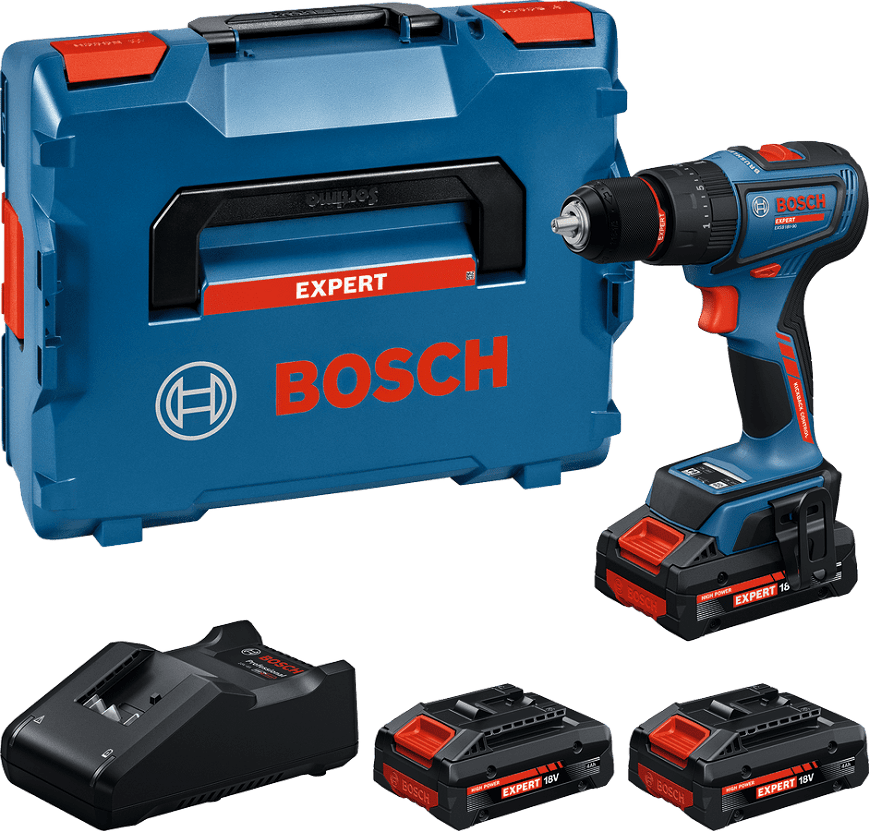 Bosch EXPERT akumulatorska vibraciona bušilica-odvrtač EXSB18V-90, 3X4.0Ah baterija + punjač + L-Boxx