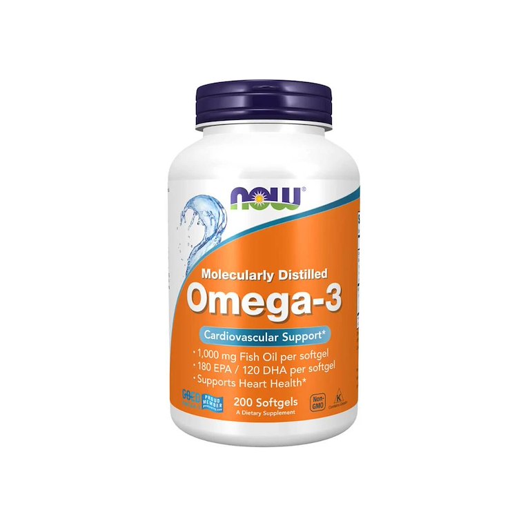 NOW® Omega 3 1000 mg 200 Softgel Kapsula