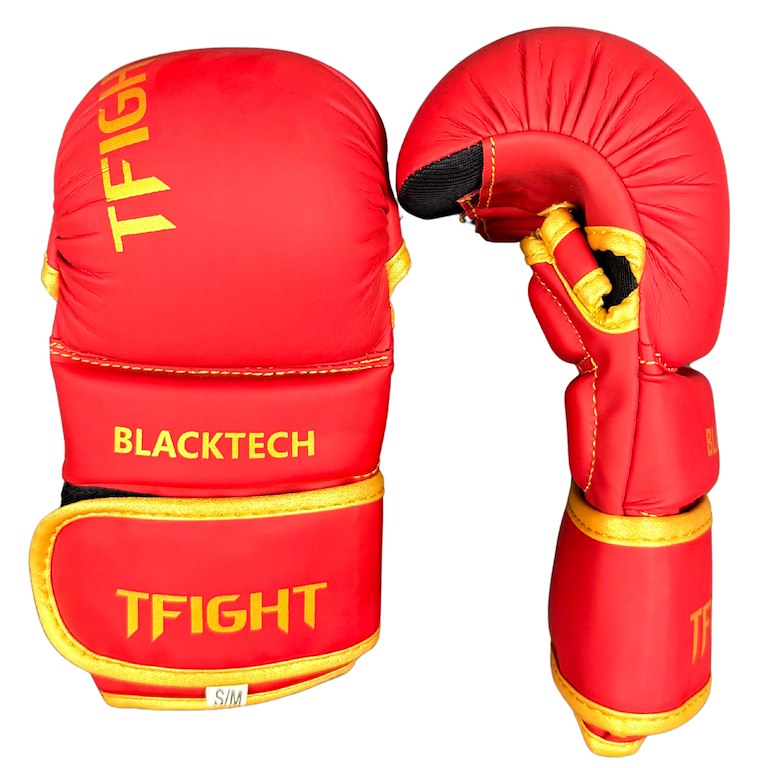 TFIGHT BLACKTECH MMA TRAINING GLOVES MATE RED/GOLD