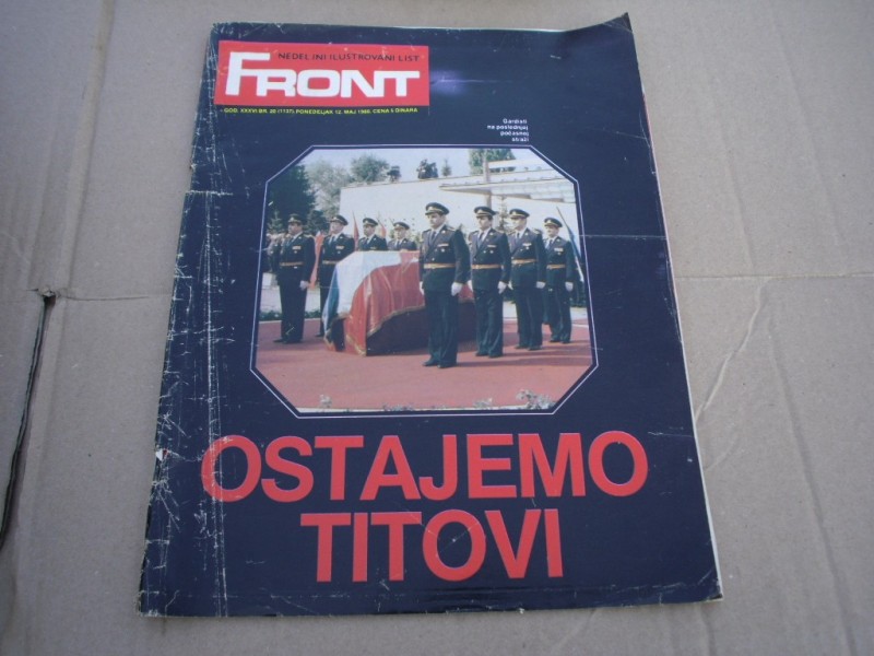 FRONT BROJ 20 POSVECEN SMRTI DRUGA TITA