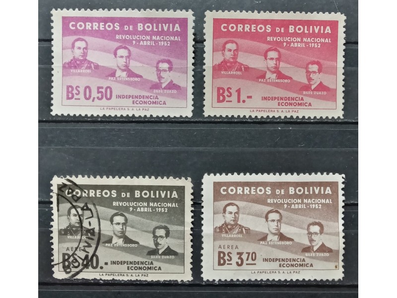 BOLIVIJA 1953 -HEROJI REVOLUCIJE 1952