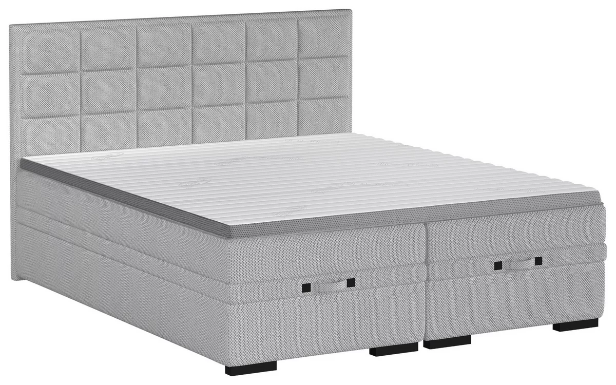 BOXSPRING KREVET 160/200 cm siva