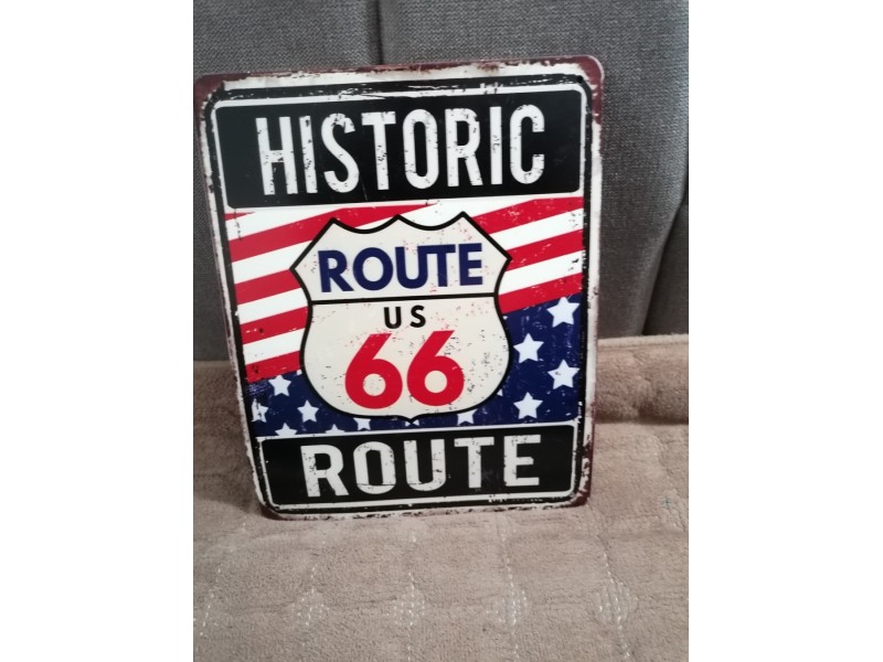 Metalna tabla - HISTORIC ROUTE 66