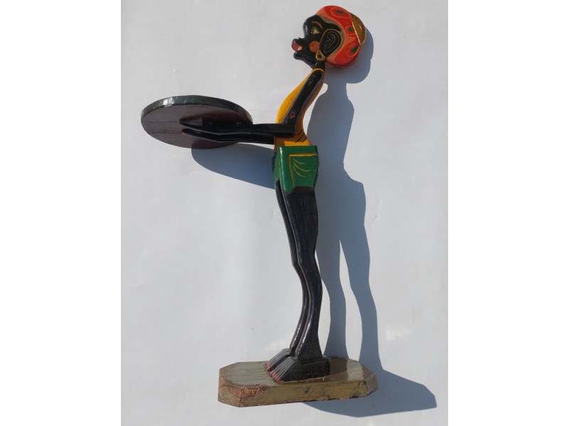 Antikvarna velika drvena figura Hand Made 1920te