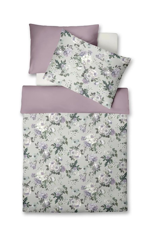 Fleuresse POSTELJINA 140/200 cm makosaten lila, bela, mintzelena