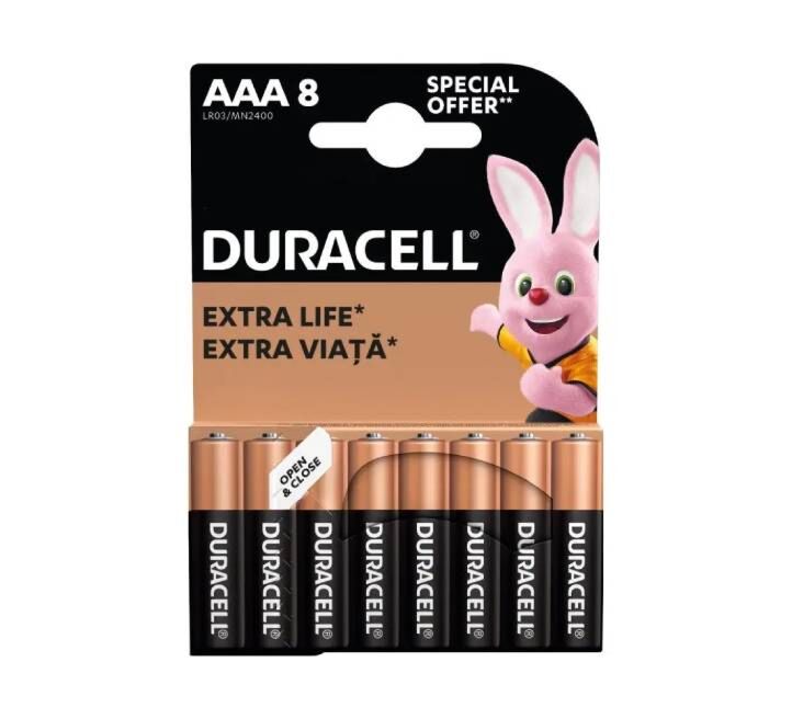 Duracell Baterije Basic AAA 8kom