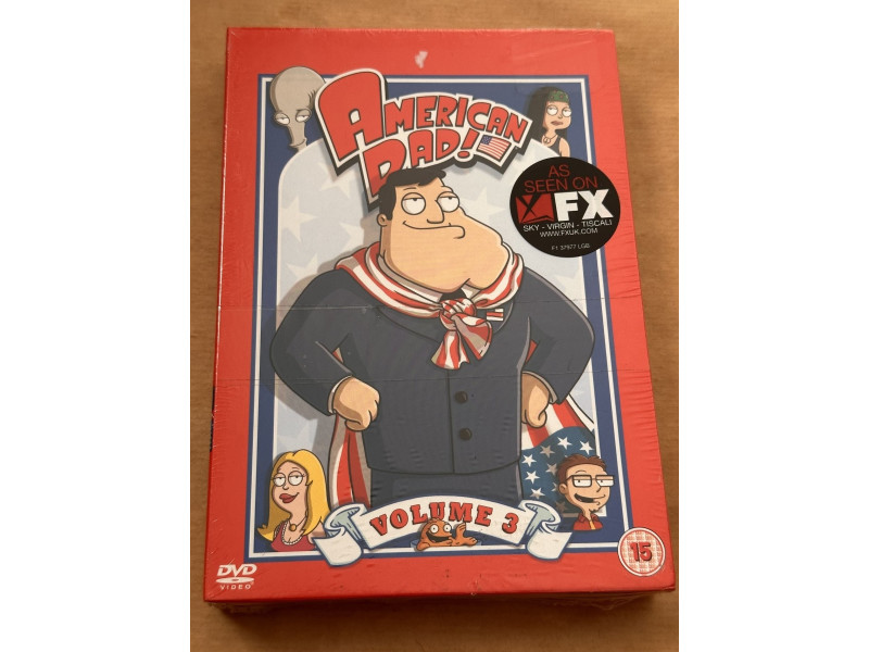 American Dad! Volume 3 ( 3 dvd set) Novo!