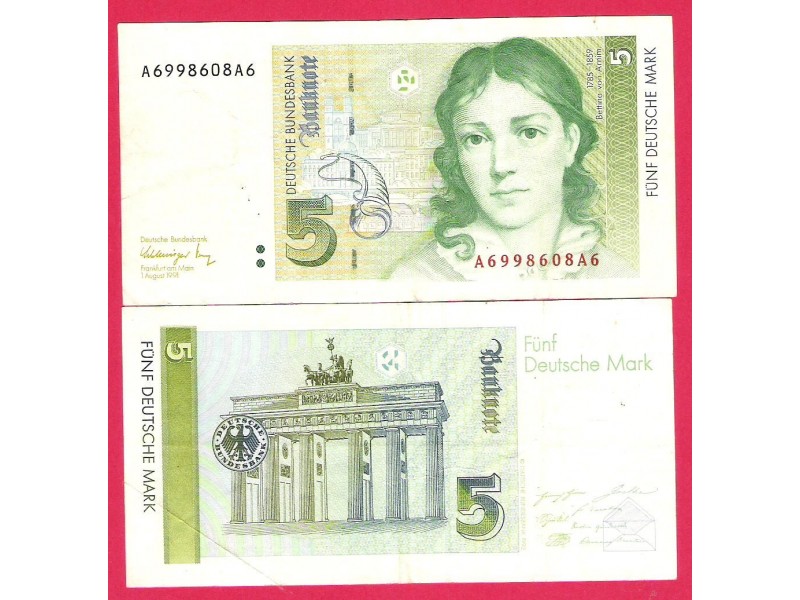 Nemacka-5 Maraka 1991 godina--UNC