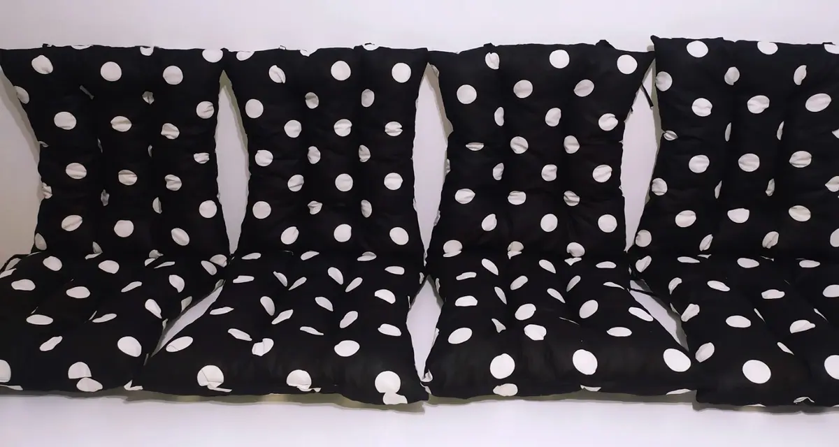 Pamučni Jastuk sa Naslonom Za Stolicu 40 x 80 cm Big Dots BW