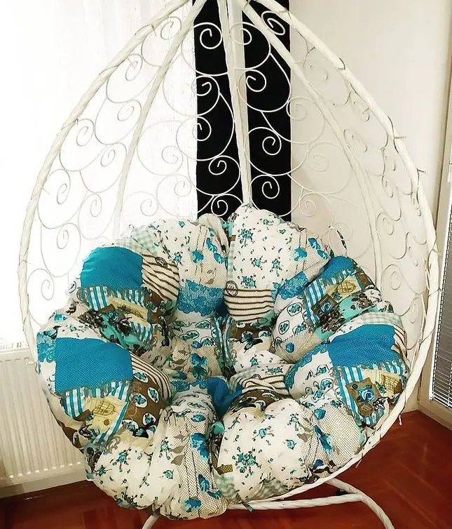Jastuk Za Jaje Baštensku Ljuljašku - 140 cm - Blue Patchwork