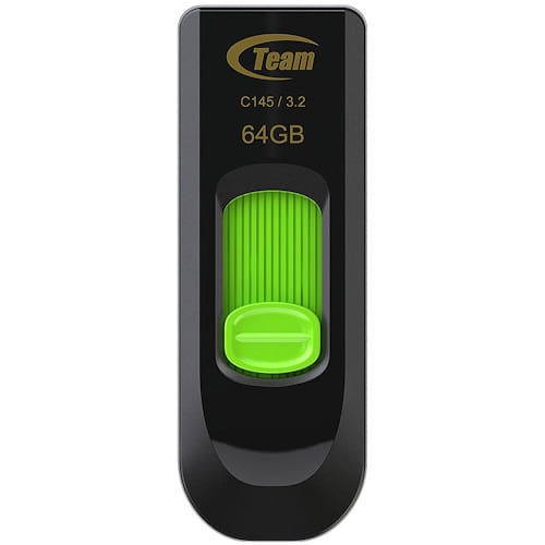 Fleš 64GB USB 3.2 TeamGroup C145 crno-zeleni slajder TC145364GG01