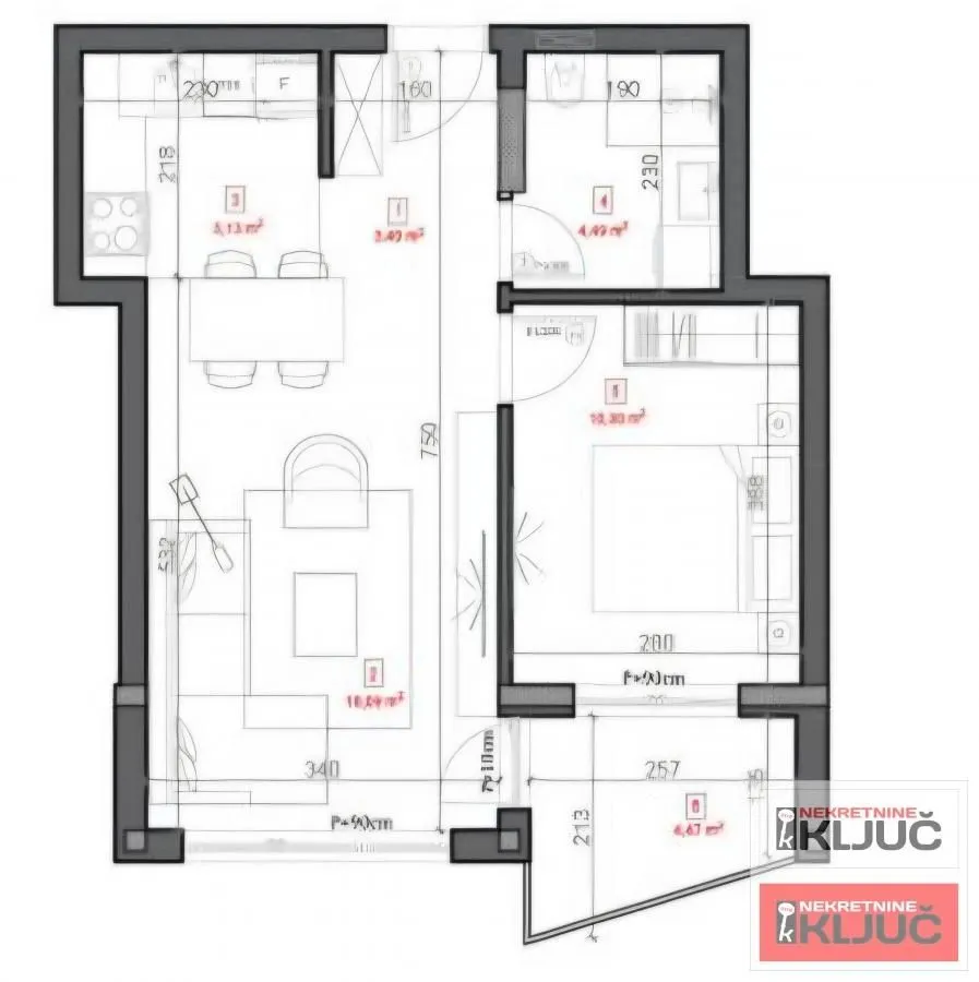 Prodaja, dvosoban stan, 45m², Sremska Kamenica, Petrovaradin