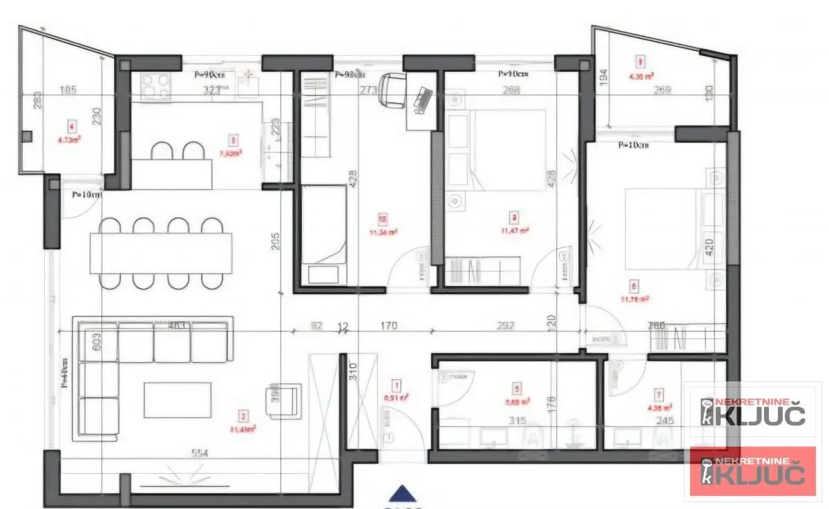 Prodaja, četvorosoban stan, 98m², Sremska Kamenica, Petrovaradin