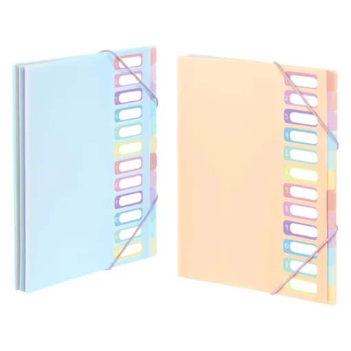 PVC Organiser sa 12 pregrada i gumicom Rainbow Pastel sortirano Viquel