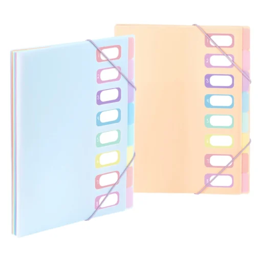 PVC Organiser sa 8 pregrada i gumicom Rainbow Pastel sortirano Viquel