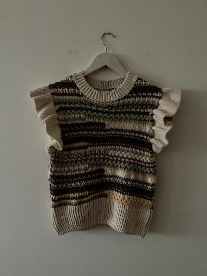 Zara crop prsluk/knit bluza