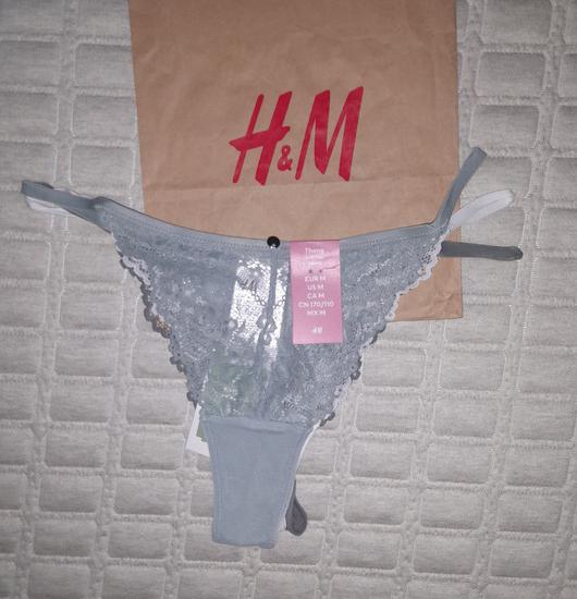 H&M 3kom cipka tange sive,bele,zelene NOVO!%