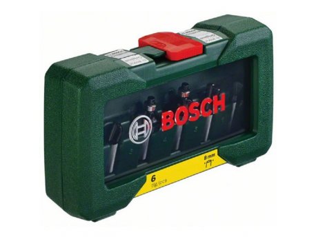 BOSCH zeleni alat 6-delni set TC glodala (6 mm prihvat) 2607019464