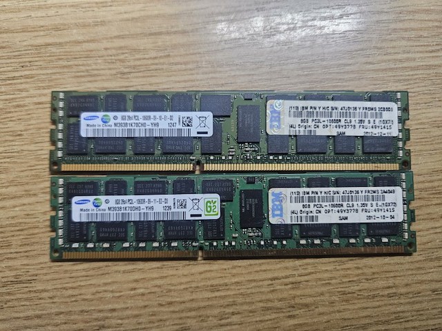Samsung DDR3 RAM ECC Memorija 8GB PC3L-10600R M393B1K70