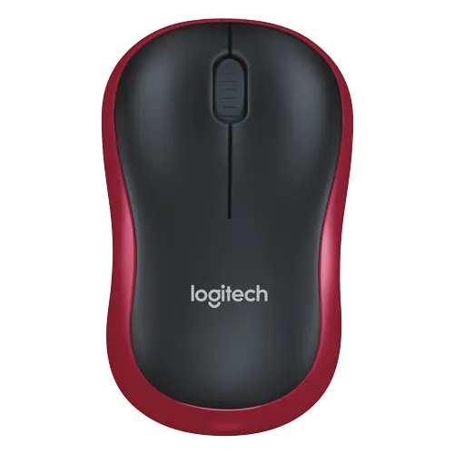 Logitech Bežični miš M185, , 1000DPI, Crno-crveni