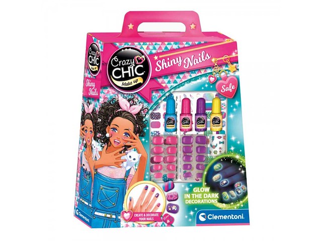 Clementoni Crazy Chic Set za nokte Glow in the dark CL18689
