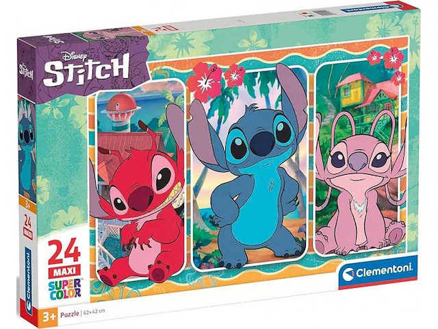 Puzzle slagalica 24 maxi dela Disney Stitch Clementoni 24029