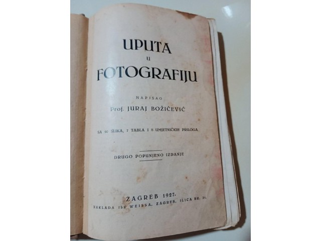 Uputa u fotografiju- Profesor Juraj Božičević