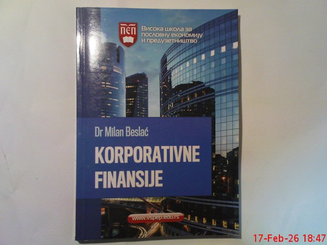 DR. MILAN BESLAC -  KORPORATIVNE FINANSIJE
