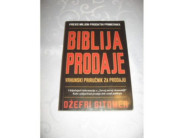 Biblija prodaje - Džefri Gitomer