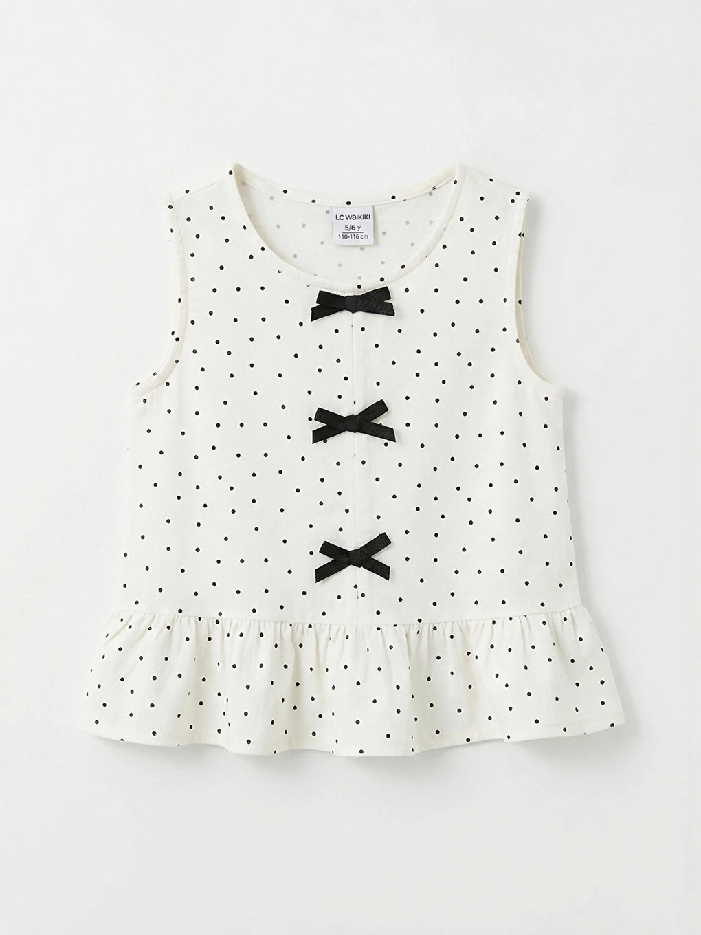 LCW Kids Devojačka Bluza Sa Detaljem Mašne I Šorts