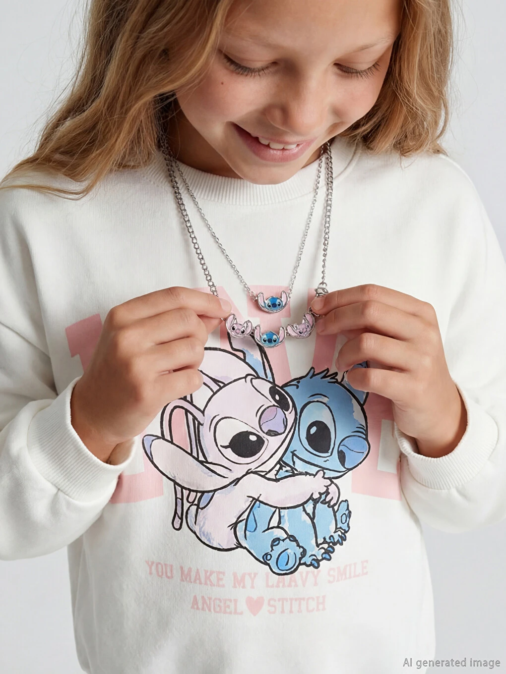 LCW JOY Ogrlica Sa Šarmom Stitch Za Devojke