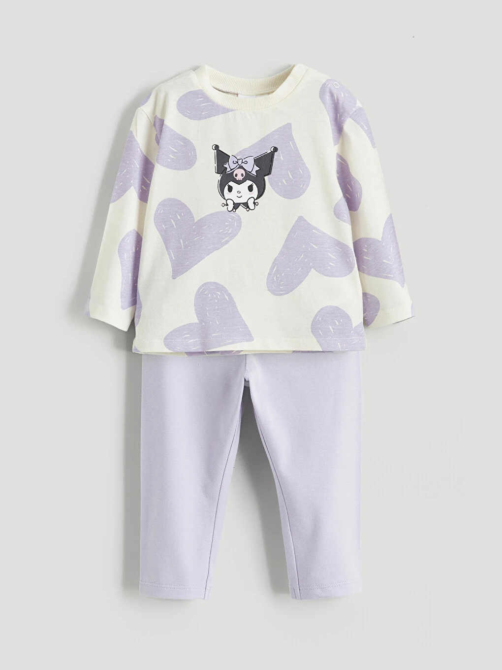 LCW baby Kuromi Print Majica I Helanke Za Devojčice