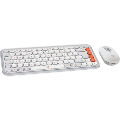 Bežična tastatura + miš Logitech Pop Icon US Bela
