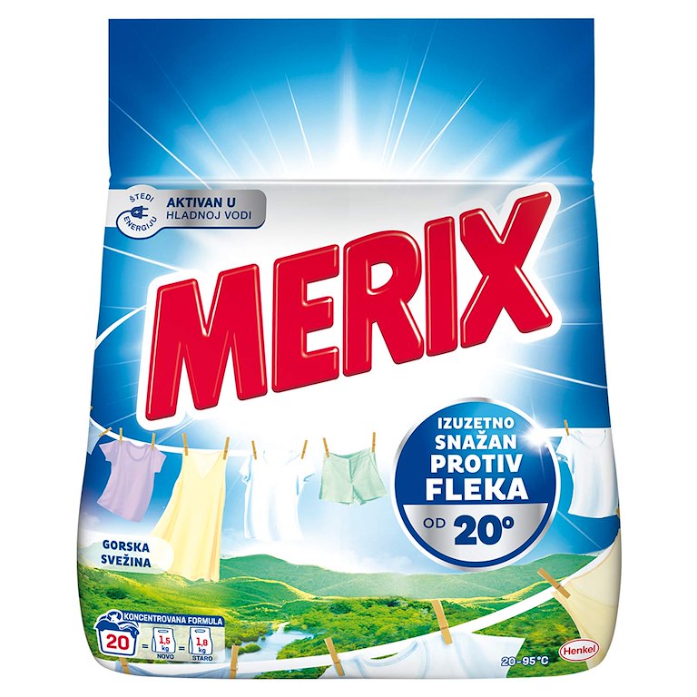 Merix det pwd mountain freshness 1,5kg 20wl merix