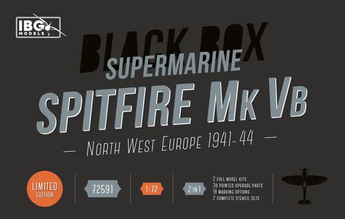 NEW! IBG 72591 Supermarine Spitfire Mk.Vb - North West Europe 1941-1944 - Black Box Limited Edition (2 in 1 Kit)