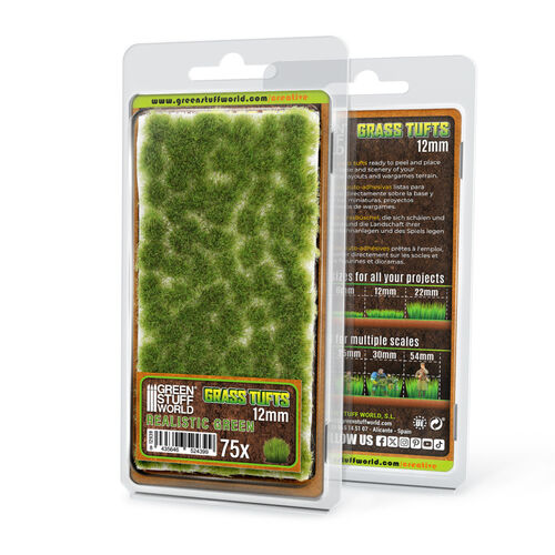 NEW! Green Stuff World 12939 Grass Tufts XXL 12 mm - Realistic Green