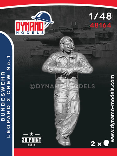 NEW! Dynamo-Models 48164 German Bundeswehr Leopard 2 Crew - Soldier No.1 (3D-Printed)