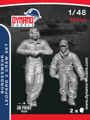 NEW! Dynamo-Models 48166 German Bundeswehr Leopard 2 Crew Set (2 Figures / 3D-Printed)