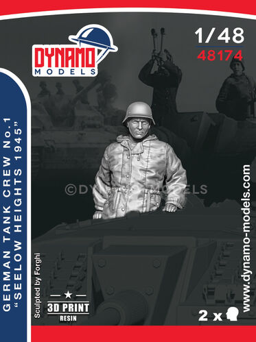 NEW! Dynamo-Models 48174 German Tank Crew No.1 - Seelowe Heights 1945 (3D-Printed)